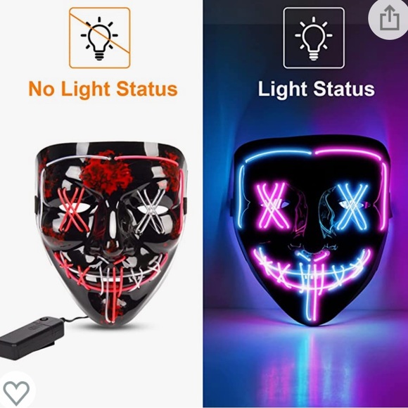 Other | Led Mask Light Up Scary Purge Mask For Halloween Cosplay ...